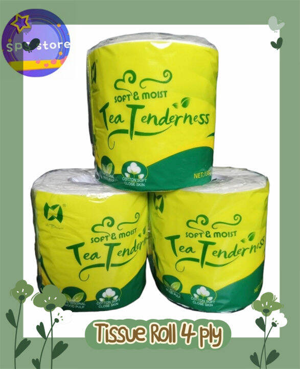 CFF💎Mr.Bamboo Tissue Roll 4 Ply Toilet Paper Tea Tenderness Soft ...