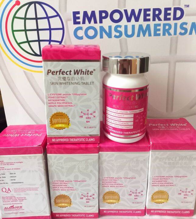 Original Perfect White Skin whitening 30 Tabs( Sept 2024 expiration ...