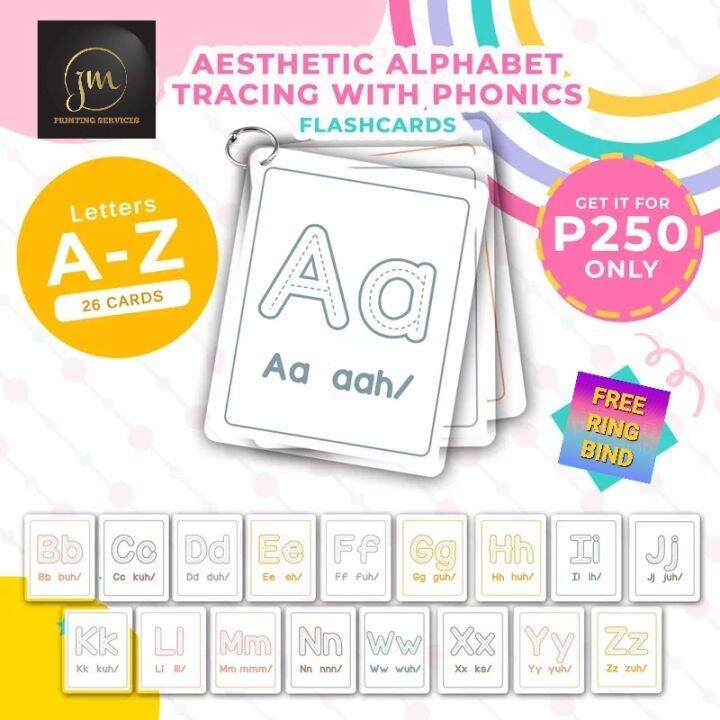 ALPHABET PHONICS Laminated Flashcards | Lazada PH