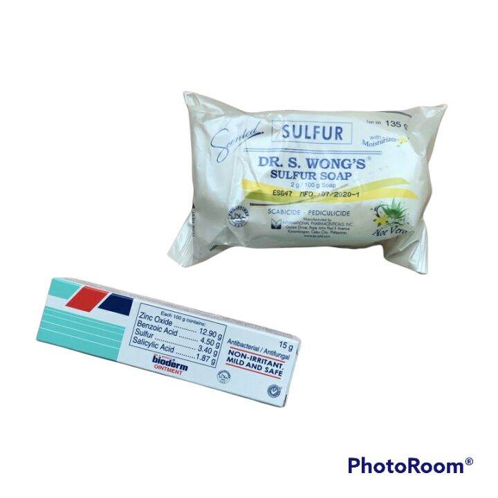 Dr. Wongs Sulphur Soap with Moisturizer 135g plus Bioderm Ointment ...