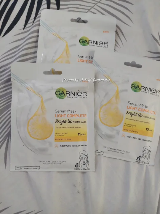 GARNIER SKIN NATURALS SERUM MASK LIGHT COMPLETE BRIGHT UP Tissue Mask ...