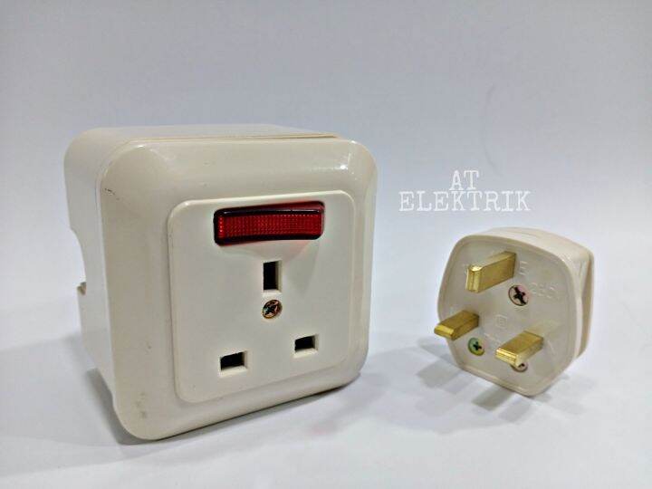 ( 1 Set )Stop Kontak AC Broco Gracio Cream / Rumah Colokan Buat Ac ...