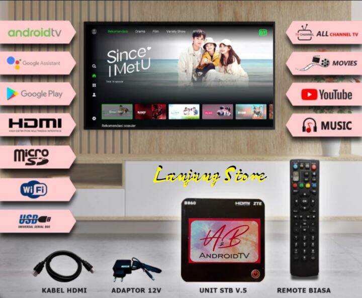 Stb Android v.5 Tv Box Remot no Voice | Lazada Indonesia