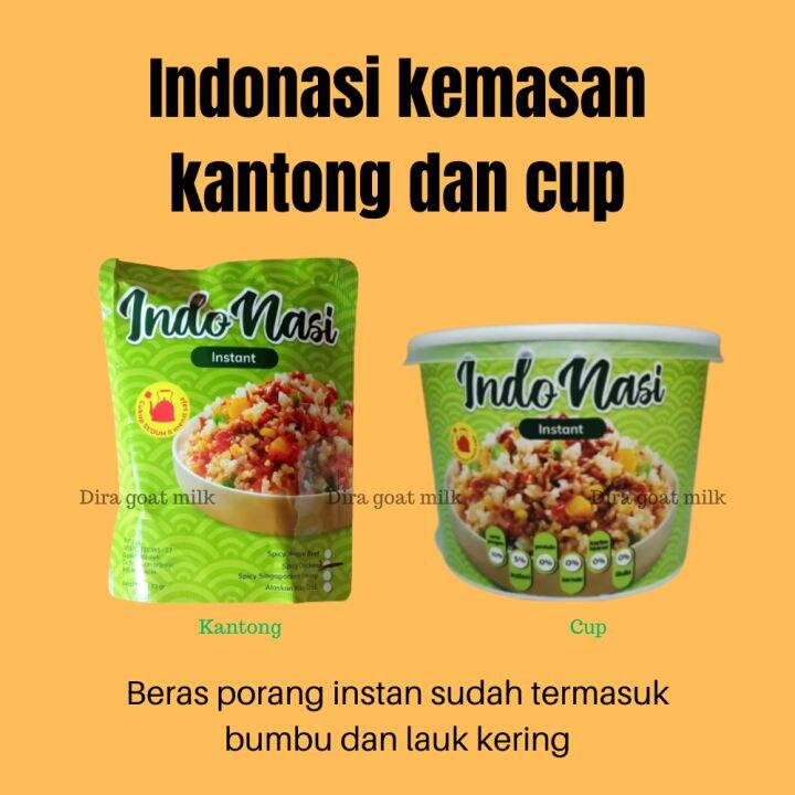 beras porang instan indonasi pouch kantong cup bebas gula bebas lemak ...