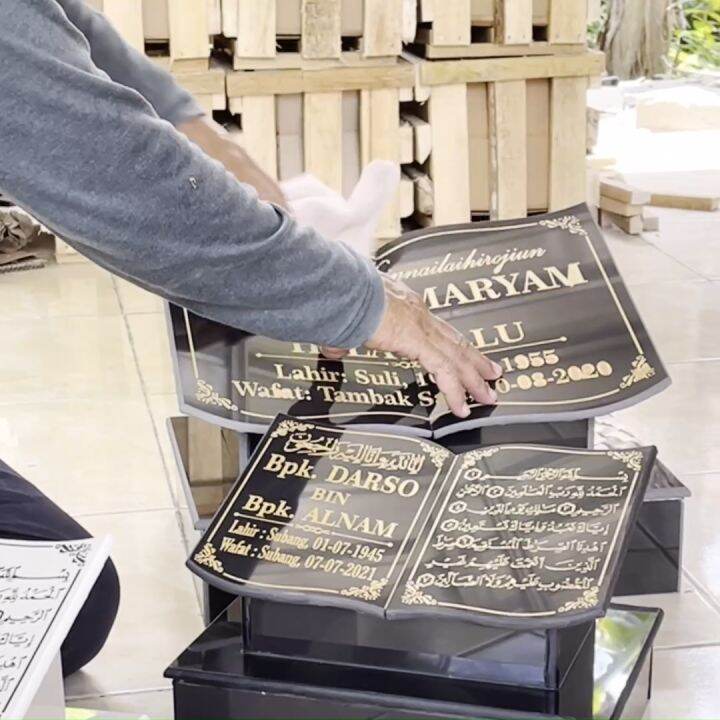 TUGU BATU DUDUKAN NISAN MODEL BUKU BESAR 40X30 | Lazada Indonesia