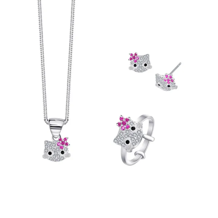 Italy silver hello kitty set for kids | Lazada PH