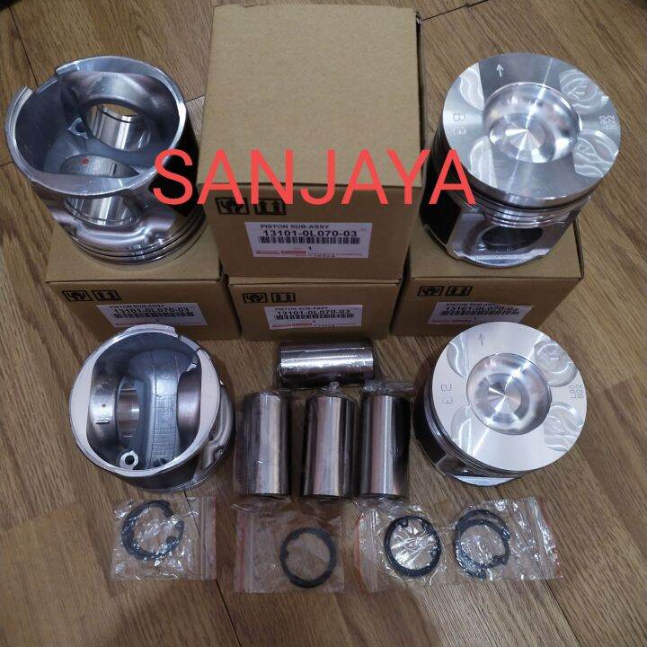 PISTON ASSY SET ATAU SEHER KOMPLIT TOYOTA HILUX 2.5 2500CC 2KD OVERSIZE ...