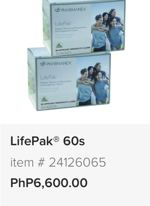 LIFEPAK 60pockets pharmanex | Lazada PH