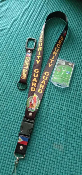 SECURITY GUARD (yellow orange) ID LACE/LANYARDS | Lazada PH