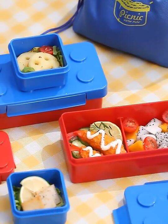 Oxford Block Children Lunch Box and Stack Lego-Inspired Lunchbox Set ...