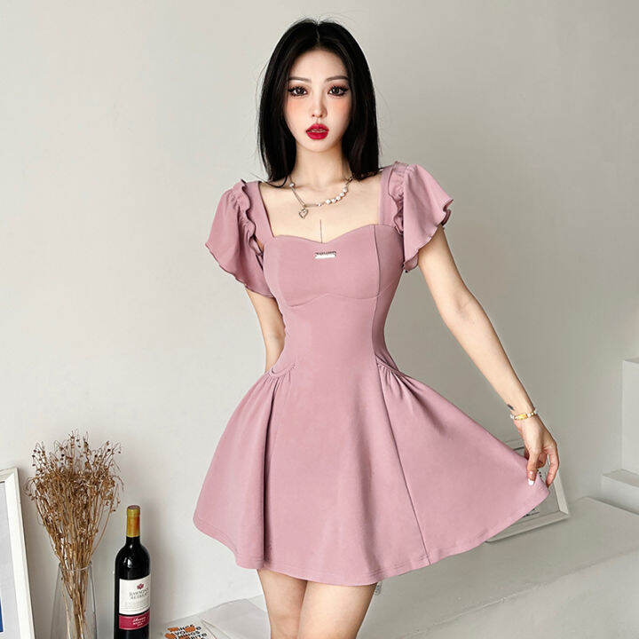Cutenew Sweet Cute Pink Mini Short Dress Fashion Women Off Shoulder ...