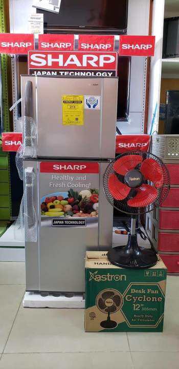 Sharp Two Door Direct Cooling Refrigerator 🆓️FREE DESK FAN🆓️ MODEL : SJ-ML70AS-SL | Lazada PH