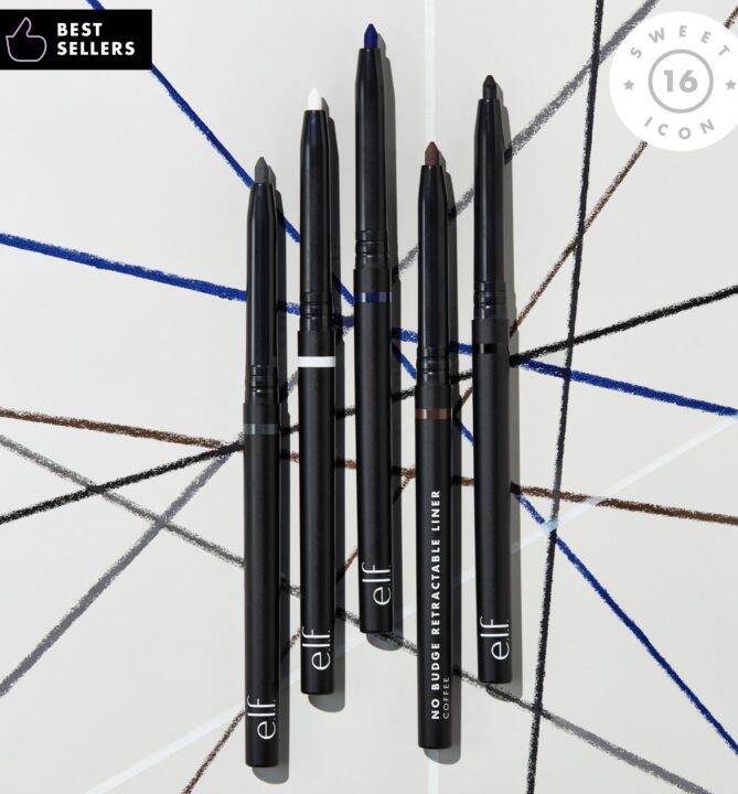 ELF NO BUDGE RETRACTABLE EYELINER(0.18g)(waterproof) | Lazada PH