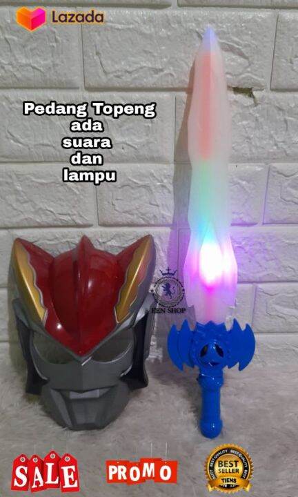 MAINAN PEDANG TOPENG ROBOT SEPASANG BISA NYALA ADA SUARA DAN LAMPU ...