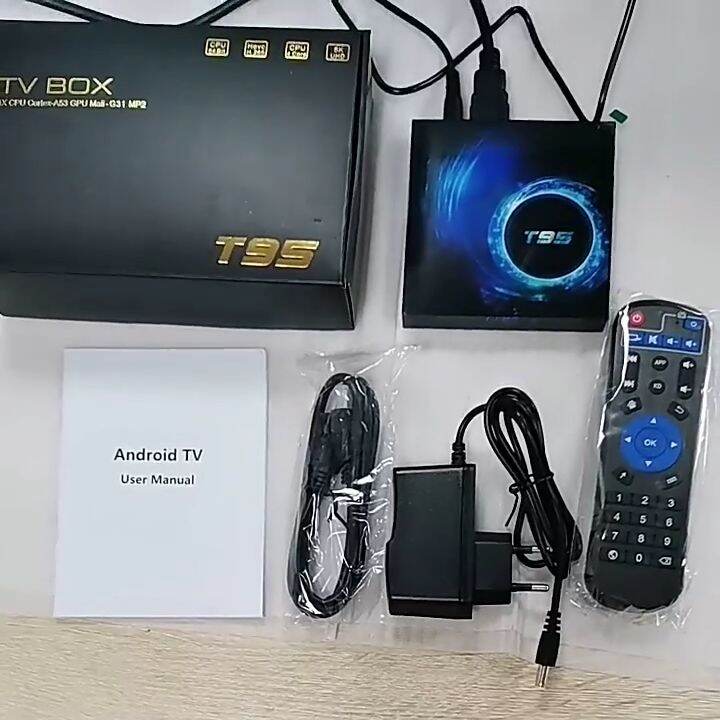 2023 New T95 TV Box 4GB 128GB Android 10 H616 2.4G+5G WiFi Bluetooth 6K ...