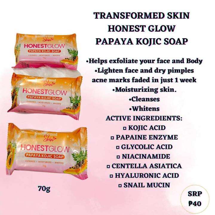 HONEST GLOW KOJIC PAPAYA SOAP 70GRAMS | Lazada PH