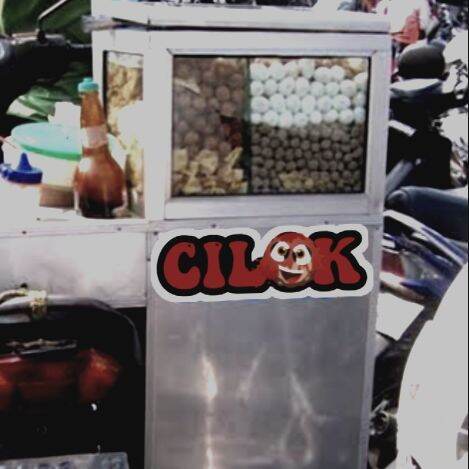 Stiker Cilok ukuran 5x 29cm untuk grobak dan kaca unik anti panans anti ...