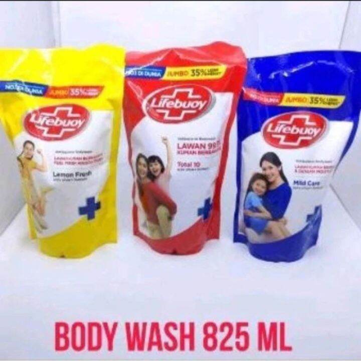 Lifebuoy Sabun Mandi Cair-Lifebuoy Bodywash-Kemasan refill-825ml-exp ...
