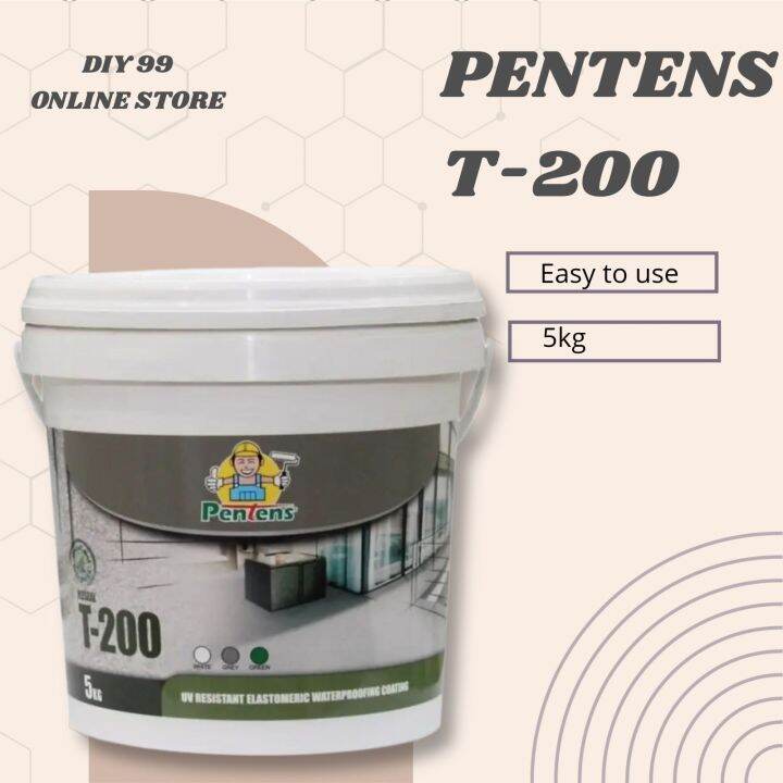 5KG PENTENS T-200 UV Resistant Elastomeric Waterproofing Coating T200 ...