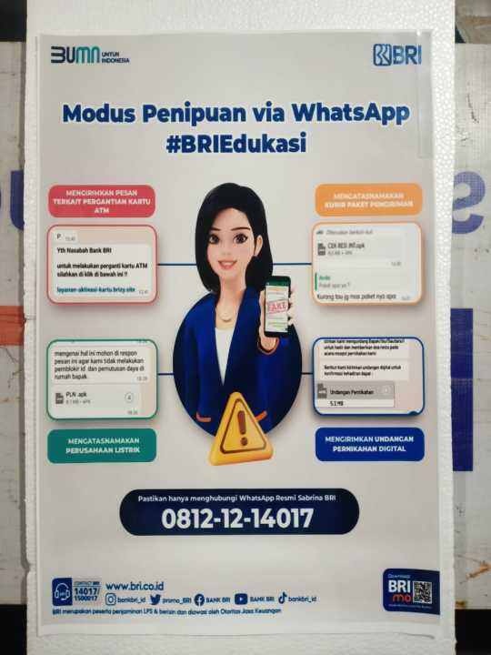 STIKER VINYL POSTER PERINGATAN BRI 2, UKURAN : 40 X 60 CM, 1 LEMBAR ...