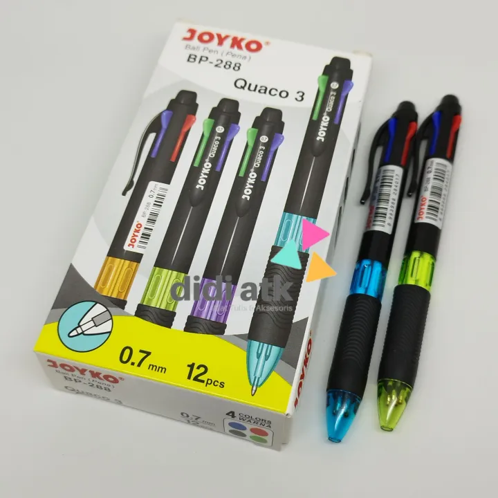Pulpen Joyko 4 Warna BP-288 Quaco 3 1 Pak Isi 12 Pcs | Lazada Indonesia