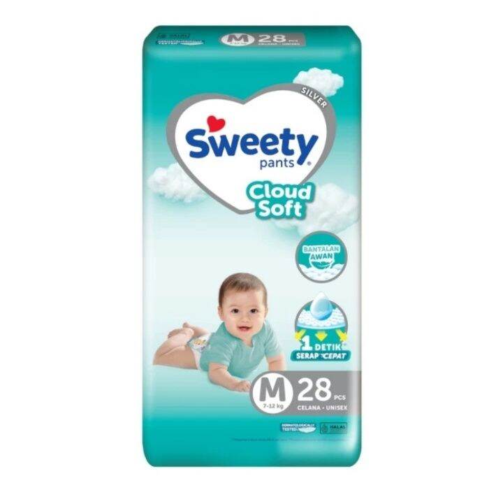 sweety silver pants m28 popok bayi tipe celana sweety cloud soft m 28 | Lazada Indonesia