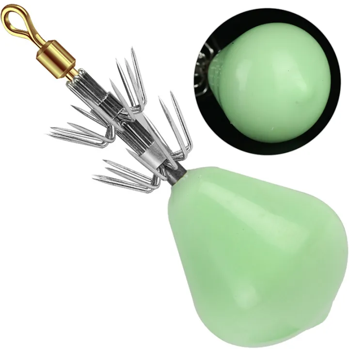 Tekei 60กรัม6เซนติเมตรส่องสว่างหมุนปลาหมึกจิ๊กตะขอยางนุ่มปลาหมึกตะขอ ...