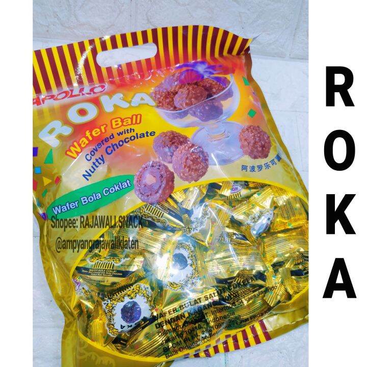 ROKA BAG / SNACK LEBARAN/ OLEH-OLEH / WAFER BOLA COKLAT isi 50pcs ...