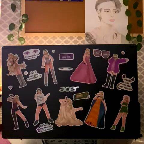 Taylor Swift Eras Tour Outfits Waterproof Laminated Sticker & Premium ...