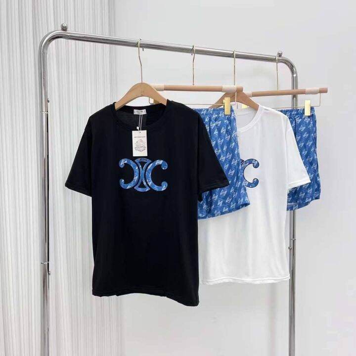(thip)SET ชุดคู่กันเสื้อแขนสั้นและกางเกงขาสั้น ผ้ายืด นิ่มดีมาก!!!👚👚 ...
