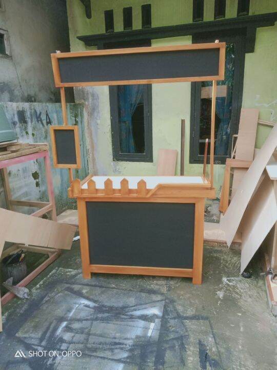 BOOTH PORTABLE JUALAN FREE DESAIN + PAPAN MENU | Lazada Indonesia