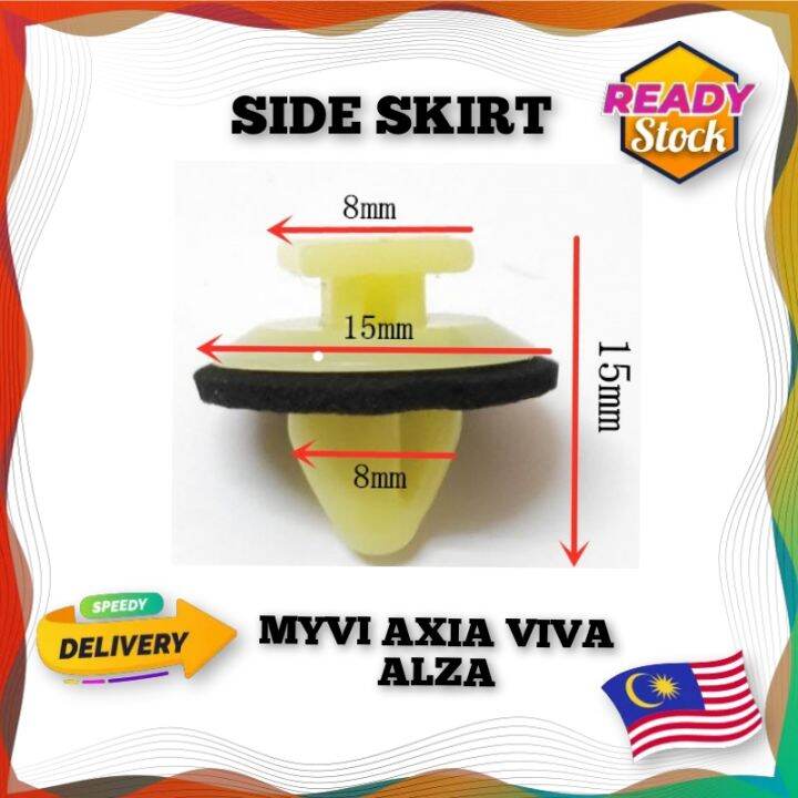 (10pc) Perdoa Myvi Alza Axia Viva Bezza Side Skirt Fender Clip | Lazada
