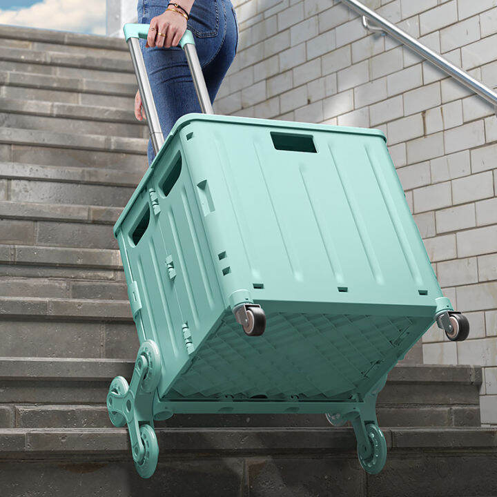 Folding shopping cart trolley 4~8 Wheel Shopping Cart Storage Movable ...