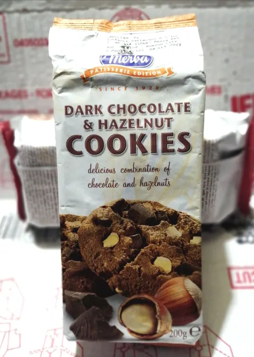 Merba Dark Chocolate & Hazelnut Cookies 200g | Lazada PH