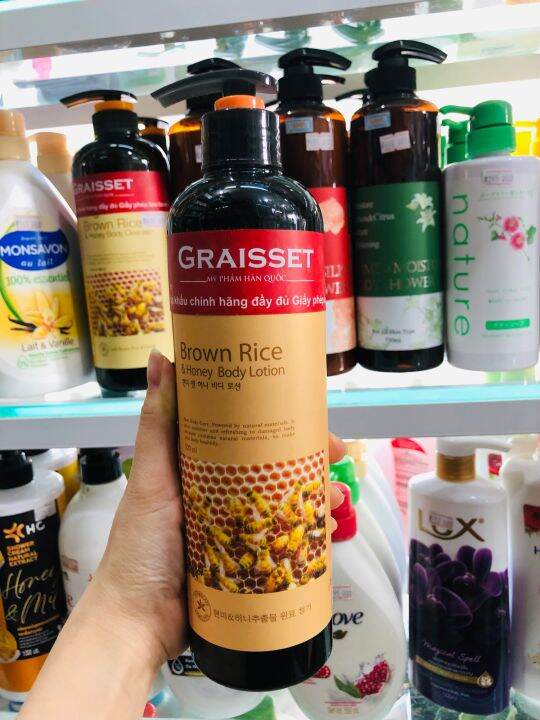Sữa dưỡng thể tinh chất gạo lứt và mật ong Graisset Body Lotion - Hàn quốc 520ml | Lazada.vn