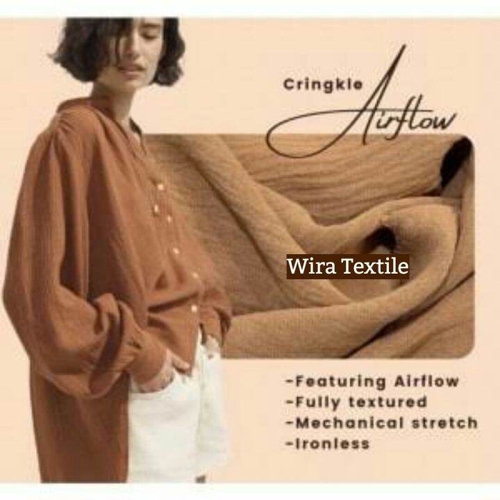 KAIN CRINKLE AIRFLOW POLOS | Lazada Indonesia