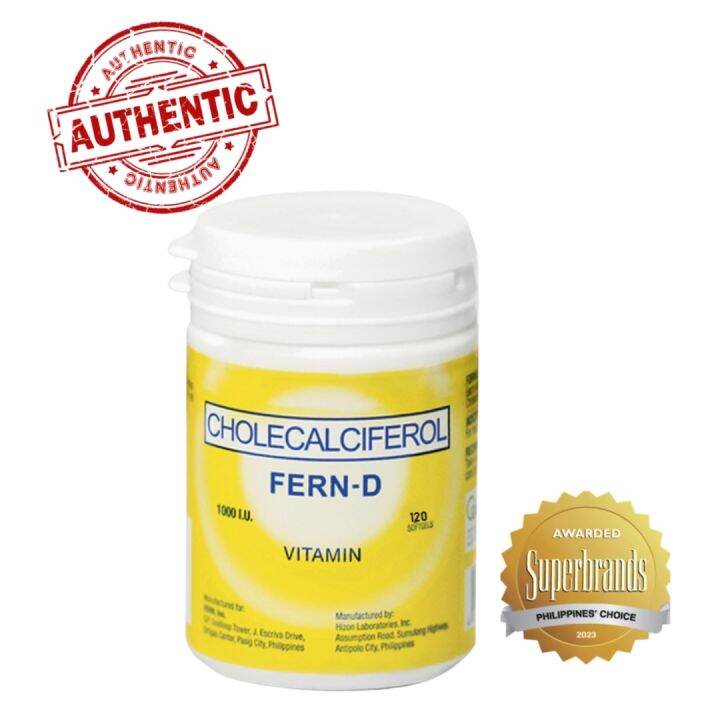 Fern D Vitamin D 1000iu softgel capsules 60 tablets/bottle | Lazada PH