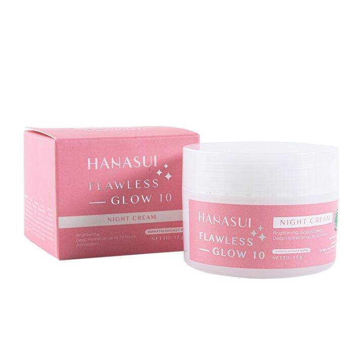 Hanasui Flawless Glow 10 Day and Night Cream Krim Siang Malam Untuk Mencerahkan dan Glowing ...
