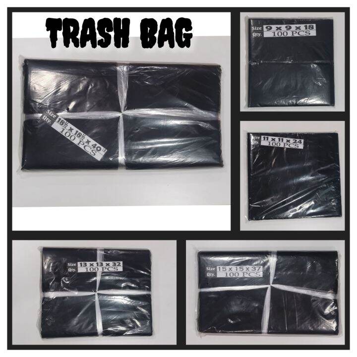 Trash Bag / Garbage Bag Black 100pcs per pack | Lazada PH