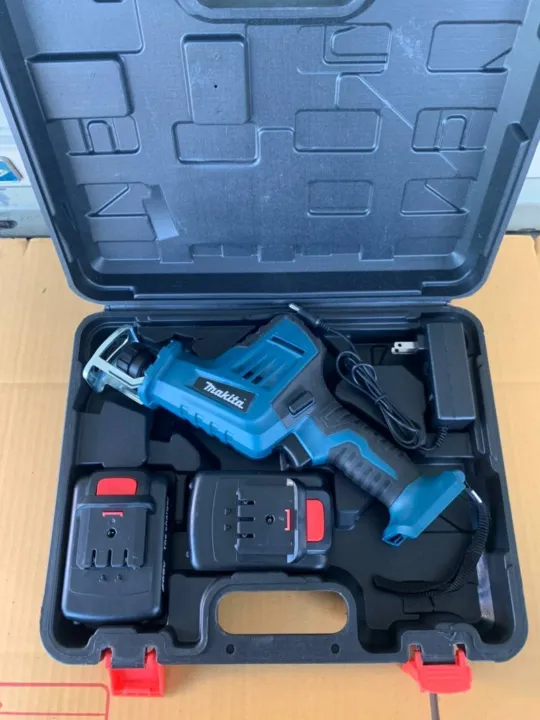 Makita เลื่อยชักไร้สาย 168V แถมใบเลื่อย 4 แบบ แบต 2 ก้อน และกล่องเก็บอุปกรณ์สะดวกต่อการจัดเก็บ ...