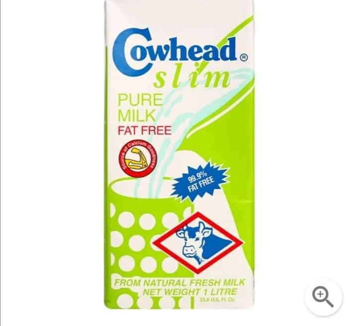 COWHEAD SLIM PURE MILK (1 liter) fat free, from natural fresh milk ... COWHEAD SLIM PURE MILK (1 liter) fat free, from natural fresh milk ...