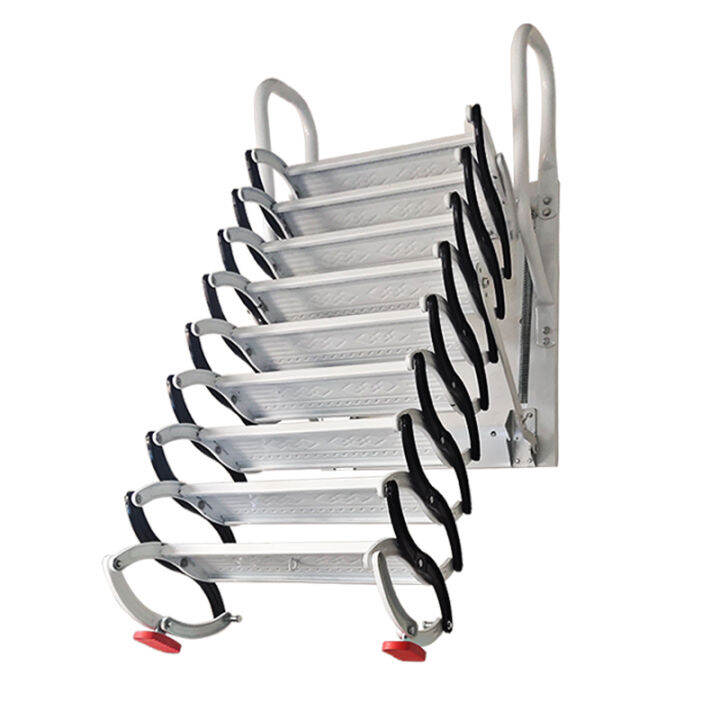 Telescopic Ladder Lifting Wall Mounted Retractable Staircase Home Villa ...
