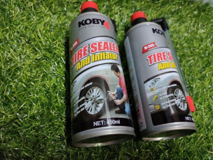 KOBY TIRE SEALER INFLATOR 450ml | Lazada PH