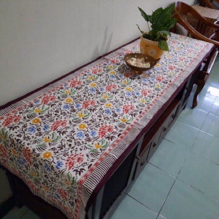 Taplak meja panjang runner 50x200cm motif batik colet cuiri | Lazada ...