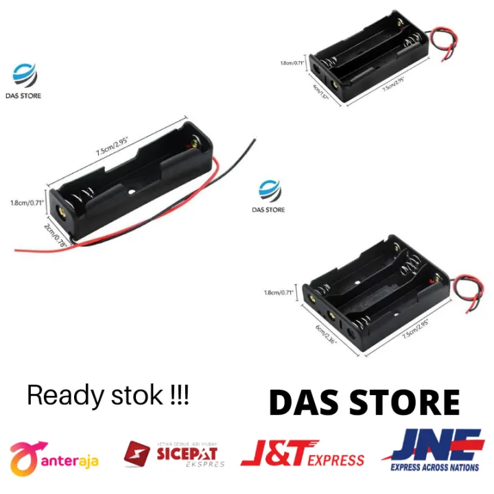 holder baterai 18650 model seri tempat baterai lithium-ion 18650 ...