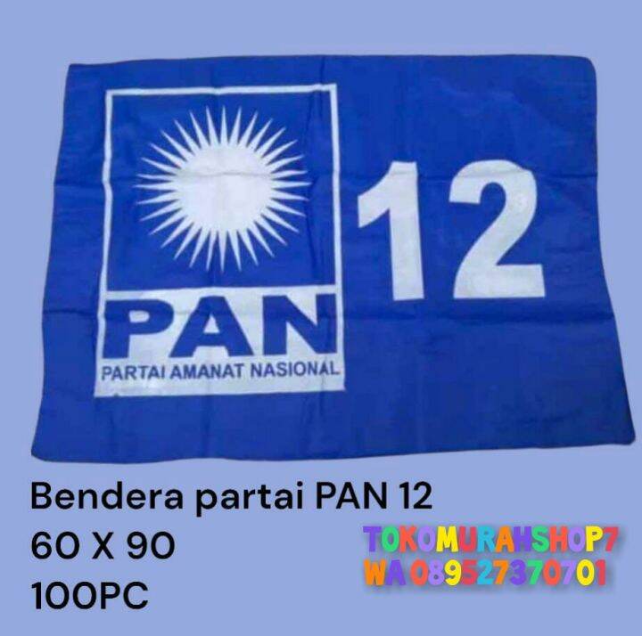 BENDERA PARTAI PAN TERBARU MINIMAL 100 PCS | Lazada Indonesia