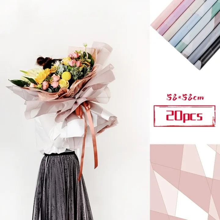 20pcs Bouquet Wrapper Paper Magnetic Line Flower Wrapping Paper Wrap ...