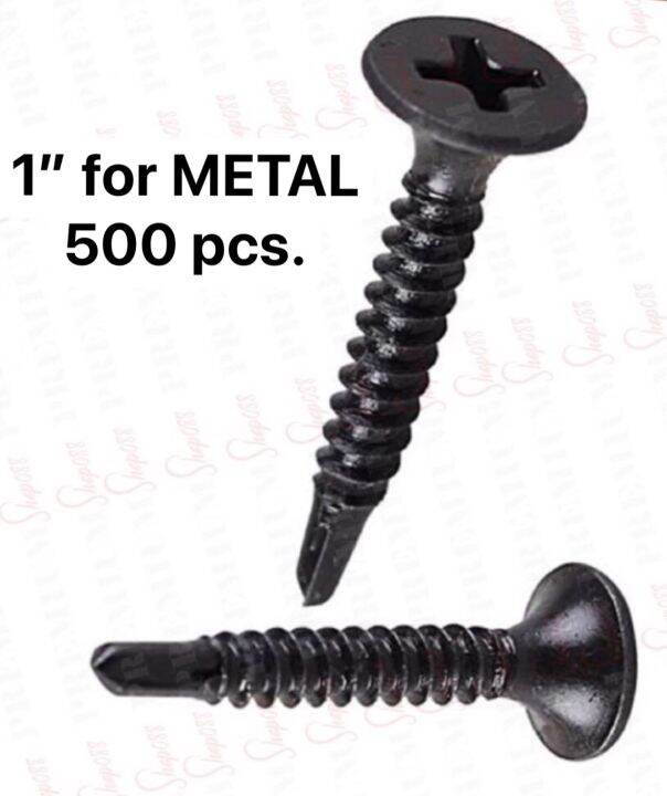 BLACK SCREW FOR METAL 1”. 500 pcs. | Lazada PH
