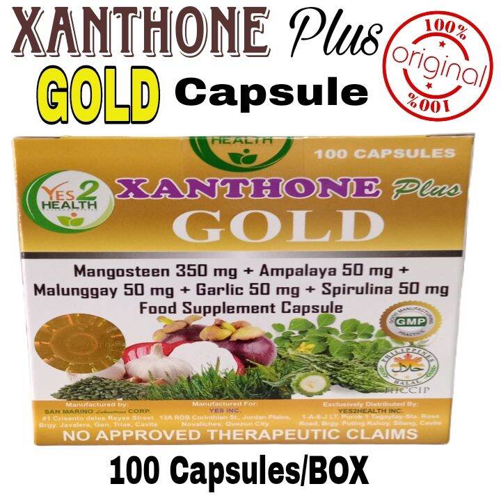 Xanthone plus GOLD capsules (100 CAPSULES PER BOX) ORIGINAL!!!! | Lazada PH
