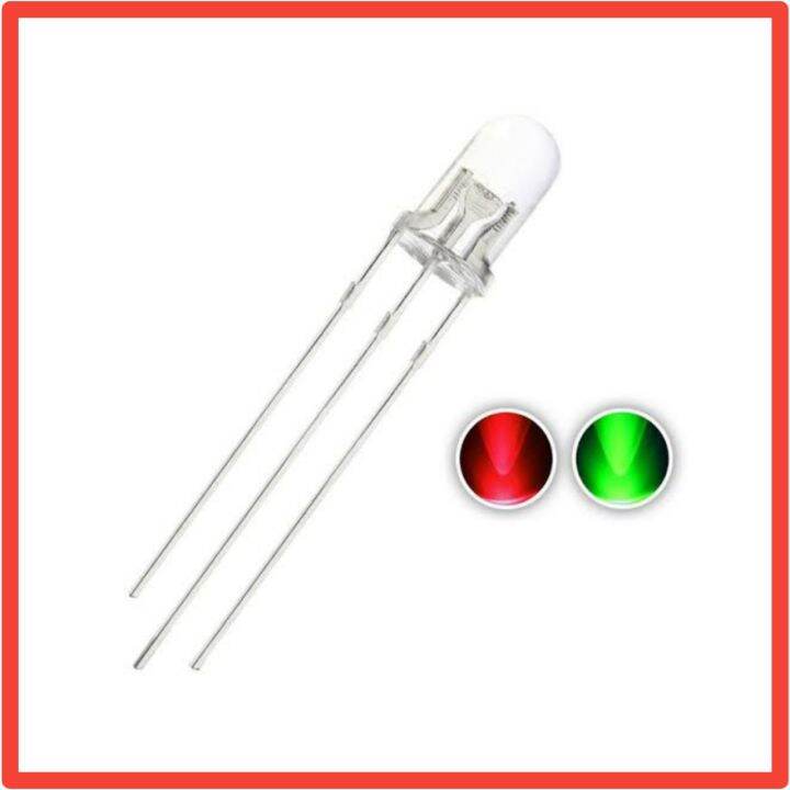 5PCS | LED Diffused 3-Pin 2-Color Red & Green Common Cathode & Anode ...